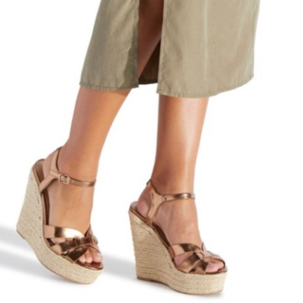 Gold Platform Wedge, "Krystal" - Gem